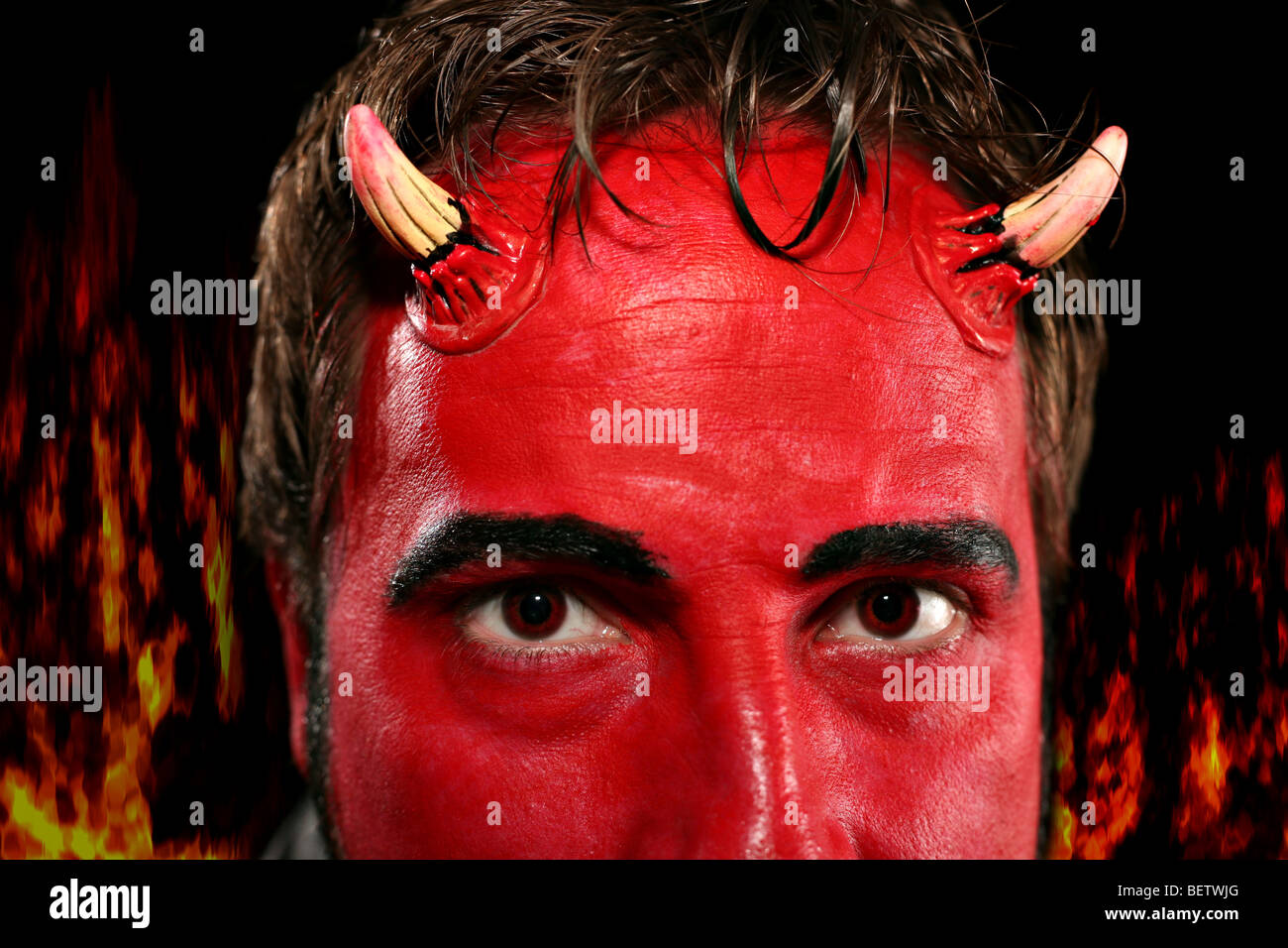 Man with horns hi-res stock photography and images - Alamy