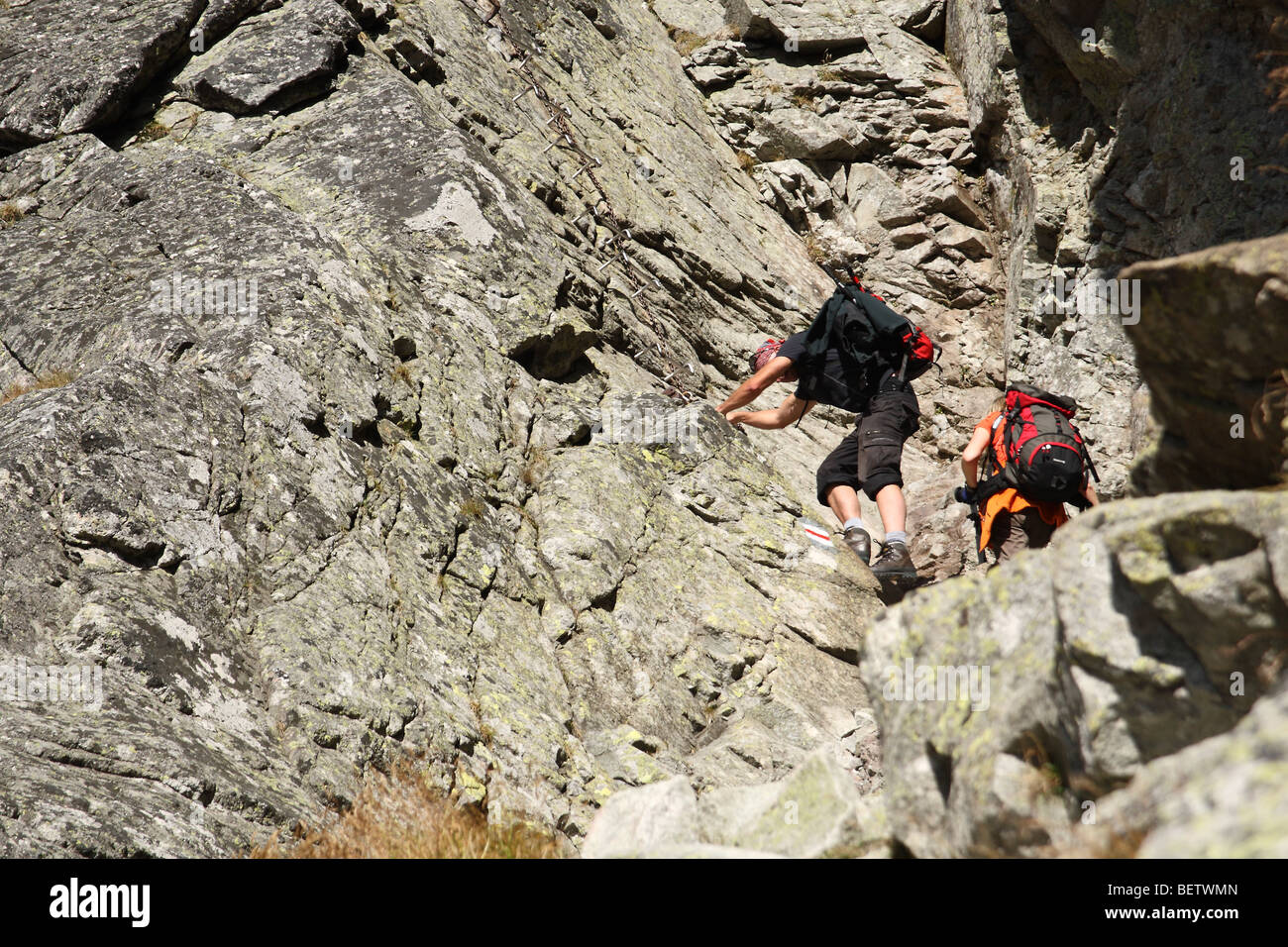 Couple of tourists on dangerous part of "eagle's path" - touristic ...