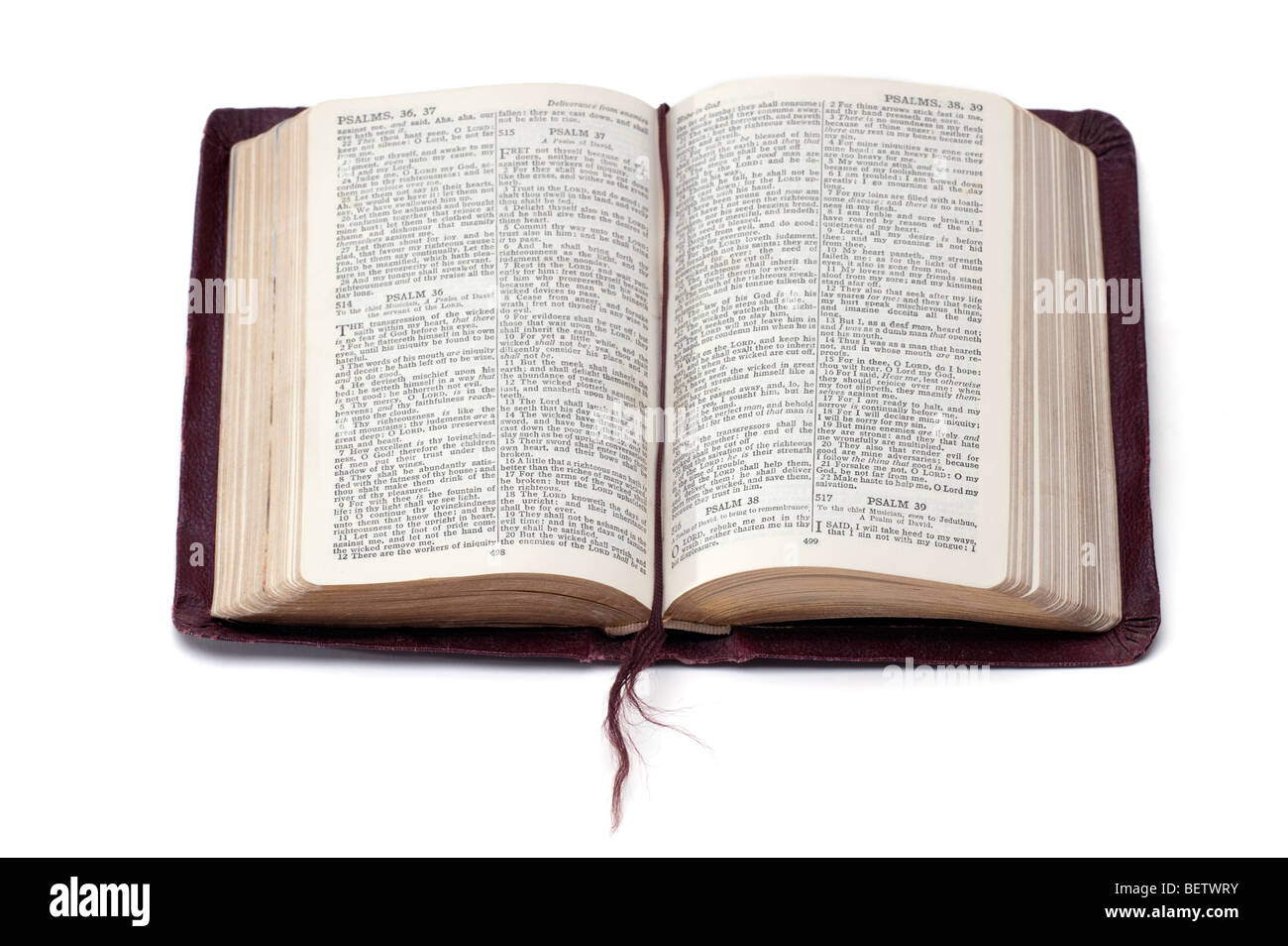 Cutout open bible on white hi-res stock photography and images - Alamy