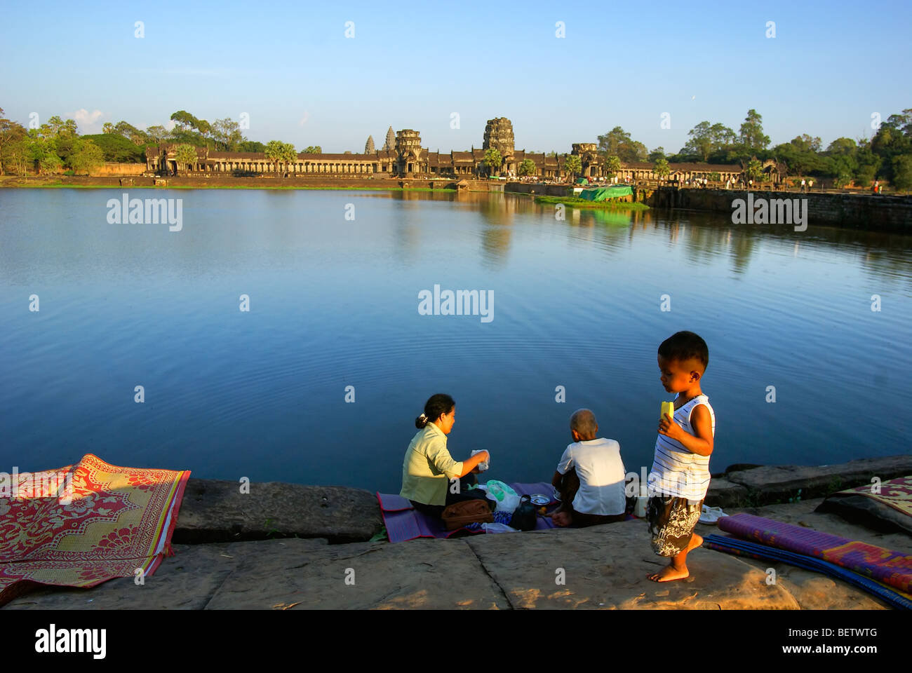 Woman visiting bayon temple hi-res stock photography and images - Alamy