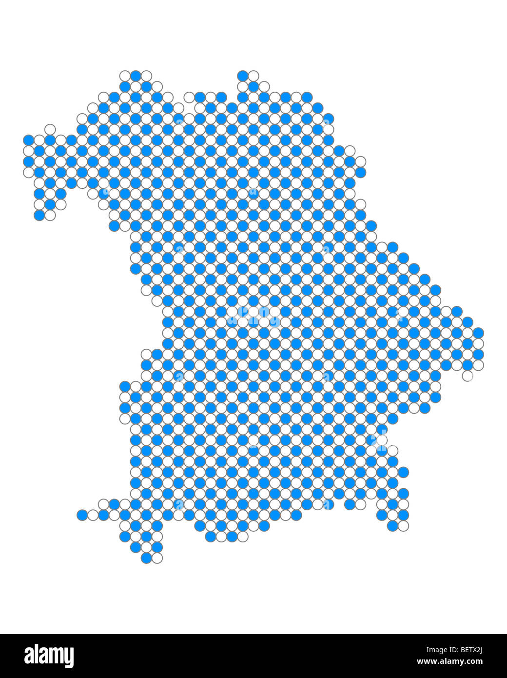 Map of Bavaria Stock Photo - Alamy