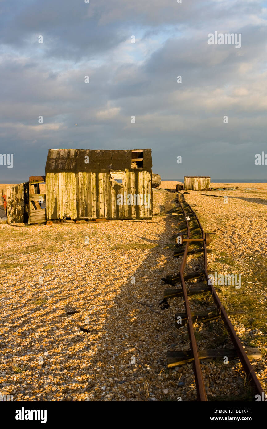 Dungeness Kent fishing huts Stock Photo - Alamy