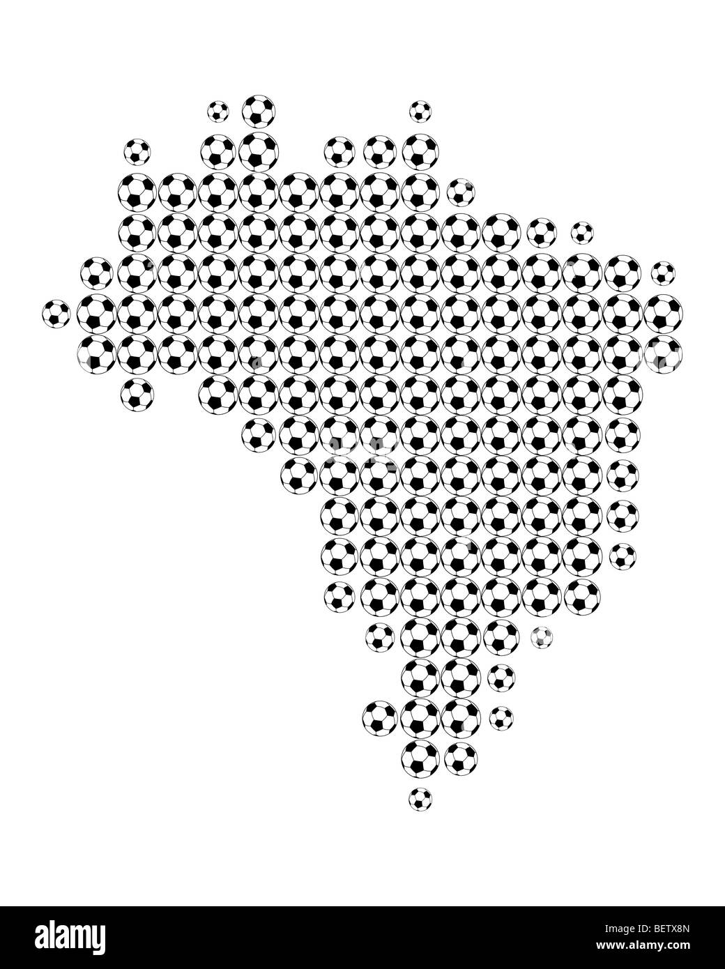 Map brazil in south Black and White Stock Photos & Images - Alamy