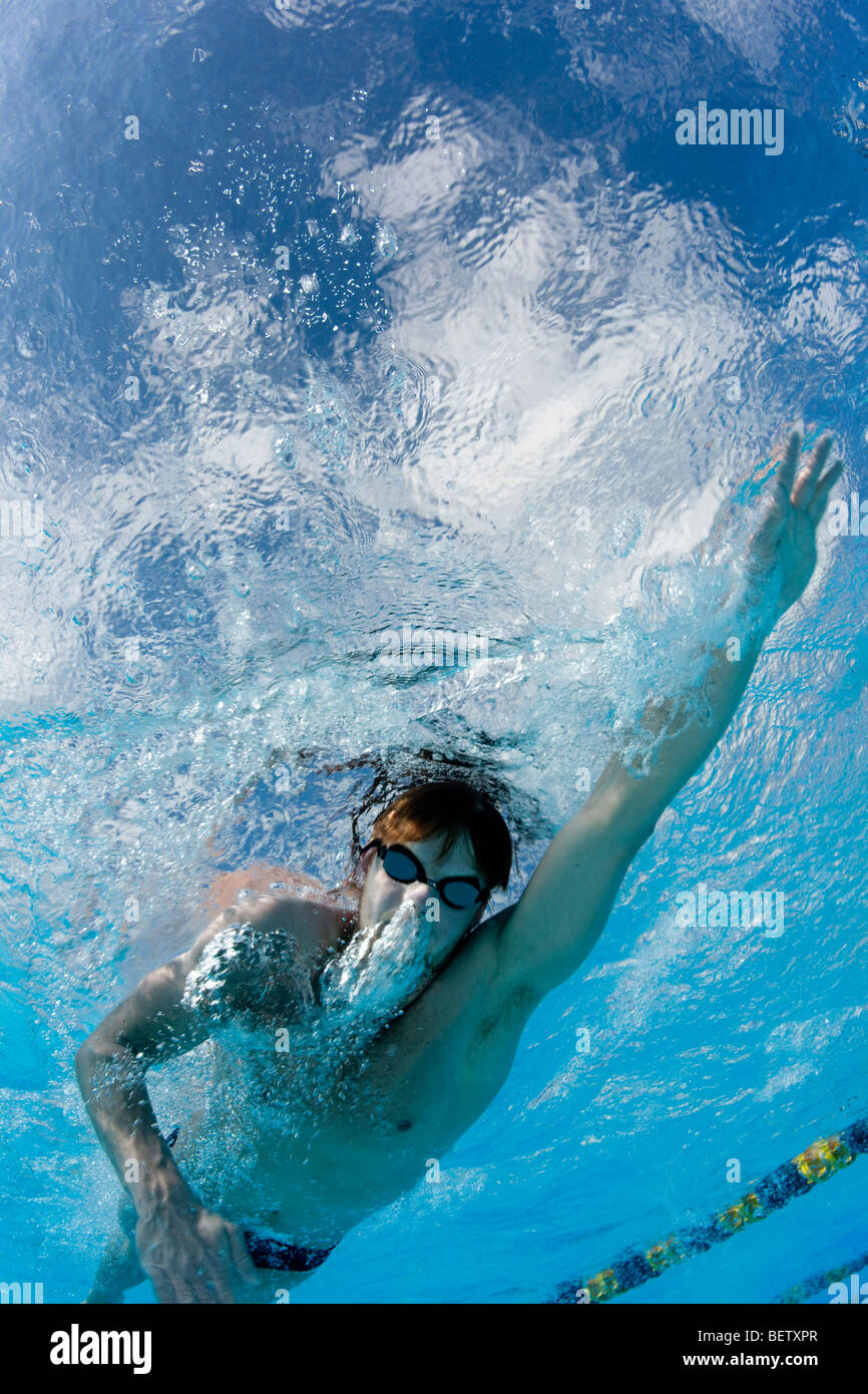 Training for swimming competition Stock Photo - Alamy