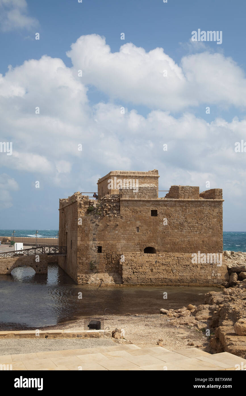 The medieval Lusignan castle at Pafos Stock Photo - Alamy