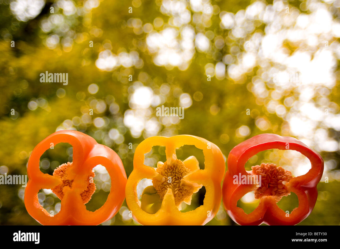 Three Bell Peppers Stock Photo - Alamy