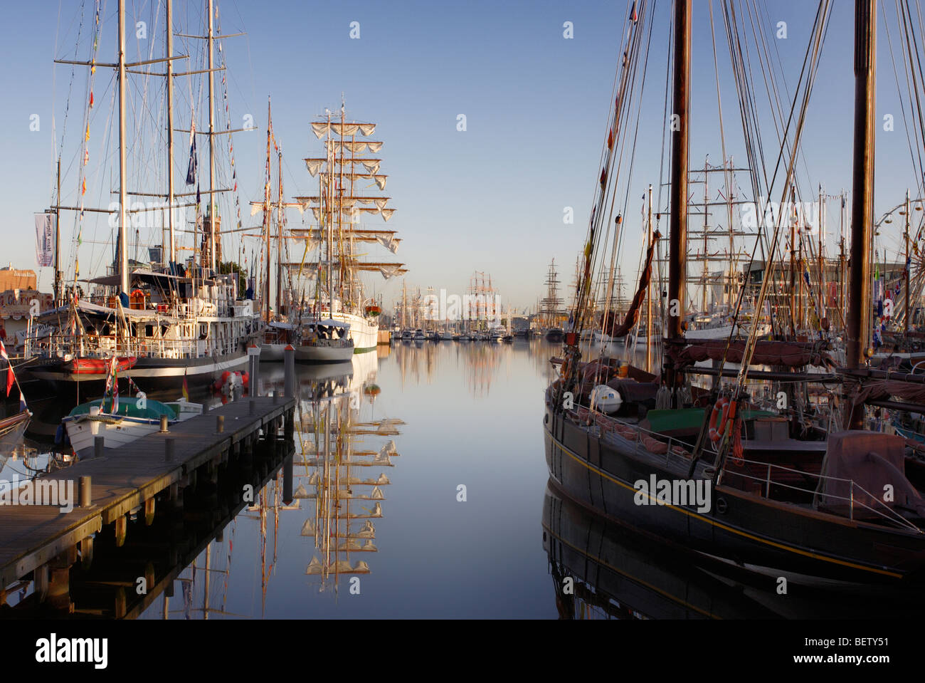 Sailing ships in port of Bremerhaven, Germany Stock Photo - Alamy
