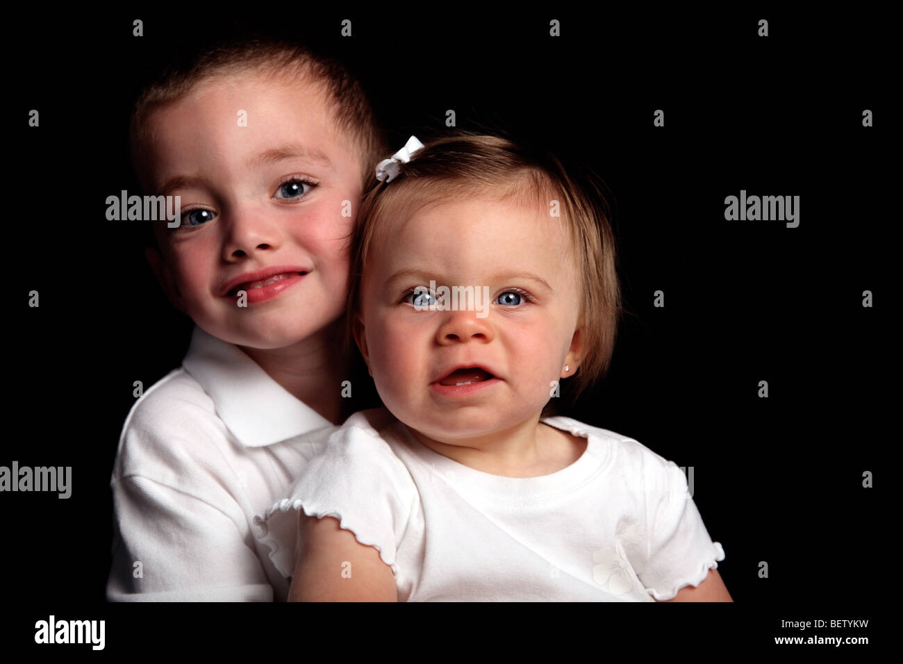 Brother and sister portrait Stock Photo - Alamy