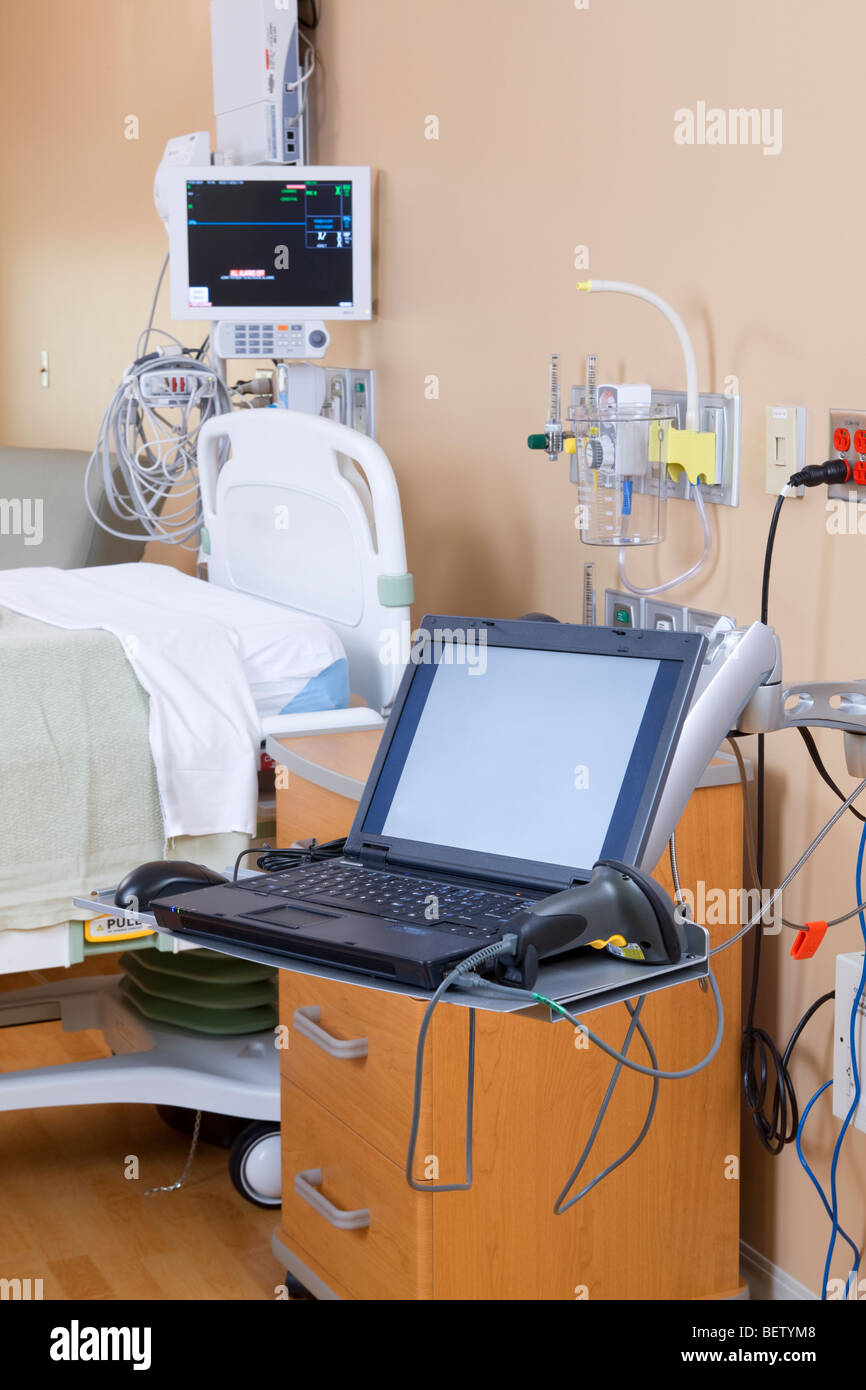 High tech hospital patient room Stock Photo - Alamy