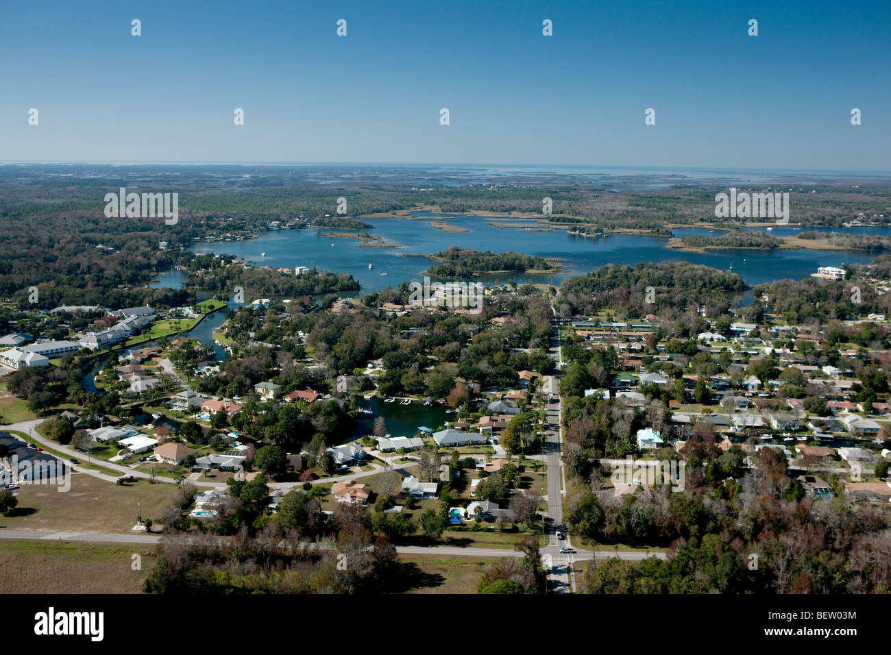Aerial view, Crystal River Stock Photo - Alamy