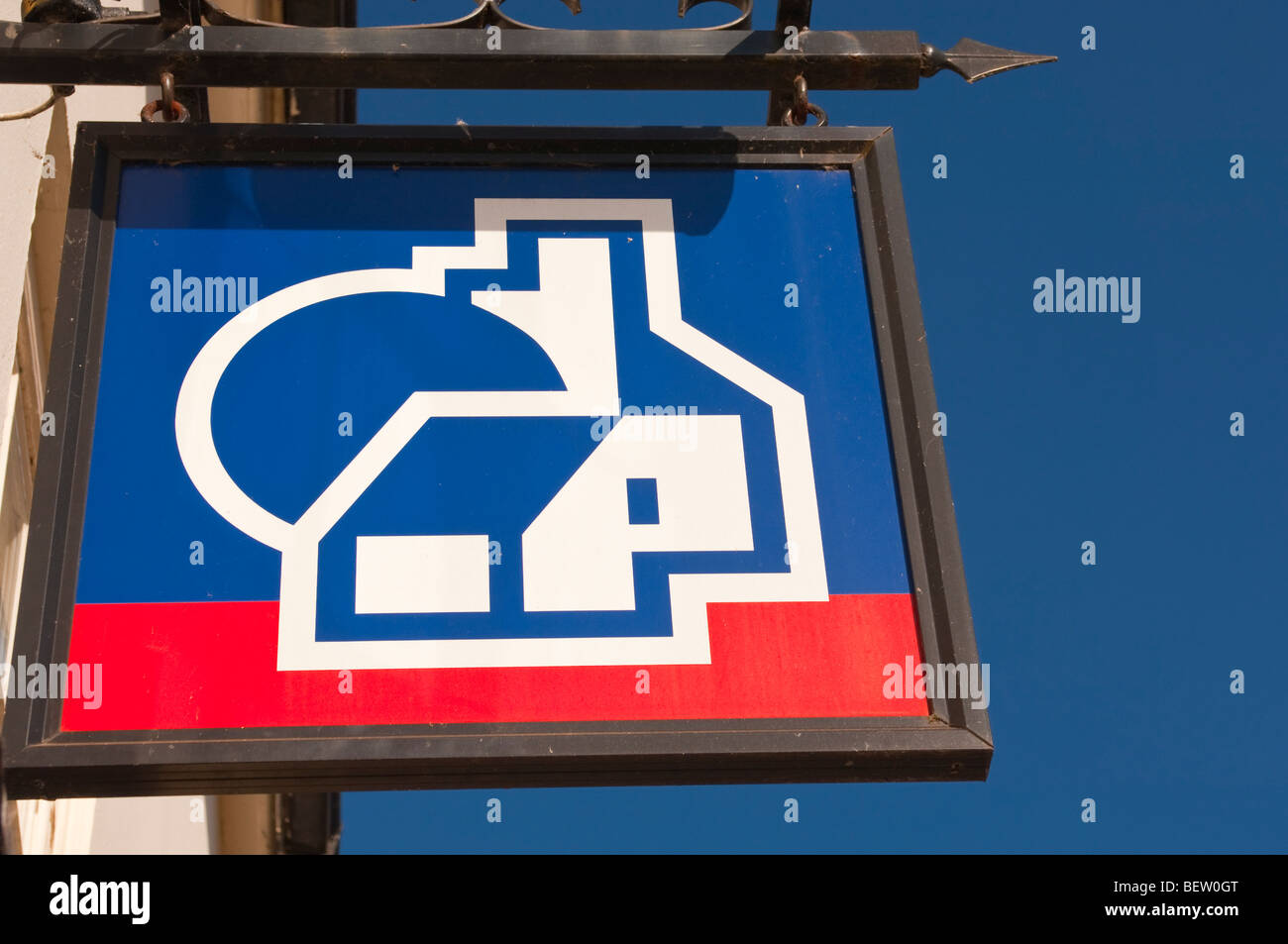 A sign outside the Nationwide Building Society in the Uk Stock Photo ...