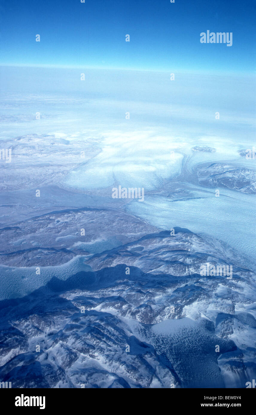 Aerial view of Greenland glaciers Stock Photo - Alamy