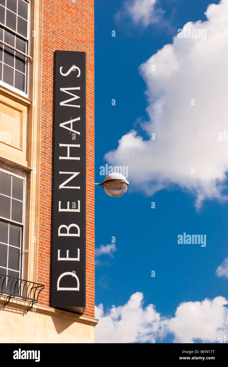 The Debenhams department shop store sign in Norwich,Norfolk,Uk Stock ...