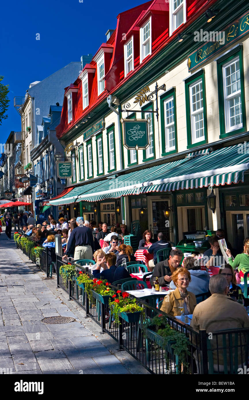 Street Cafes in Place d'Armes in Old Quebec, Quebec City, Quebec ...
