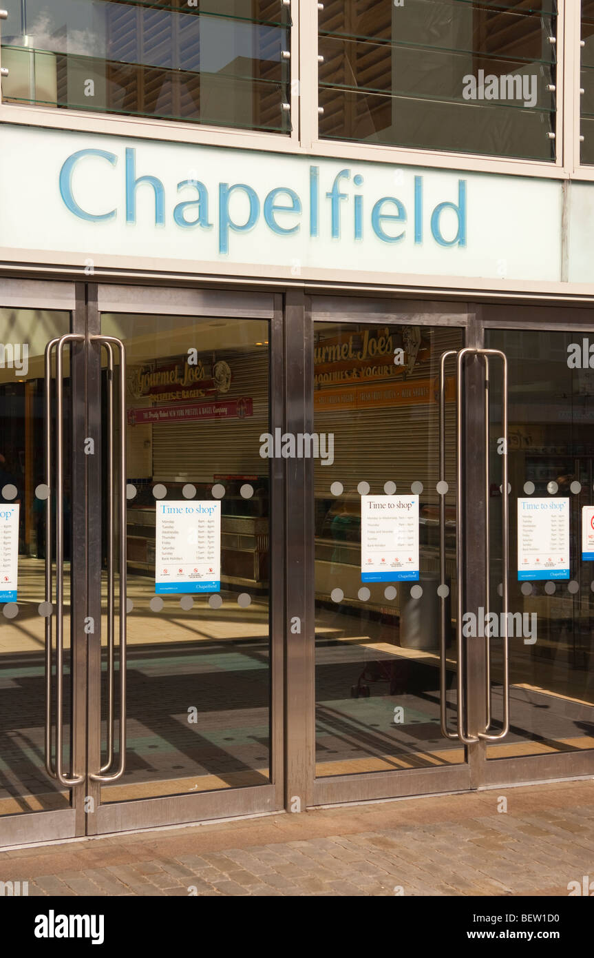 The Chapelfield indoor shopping centre entrance in Norwich,Norfolk,Uk ...