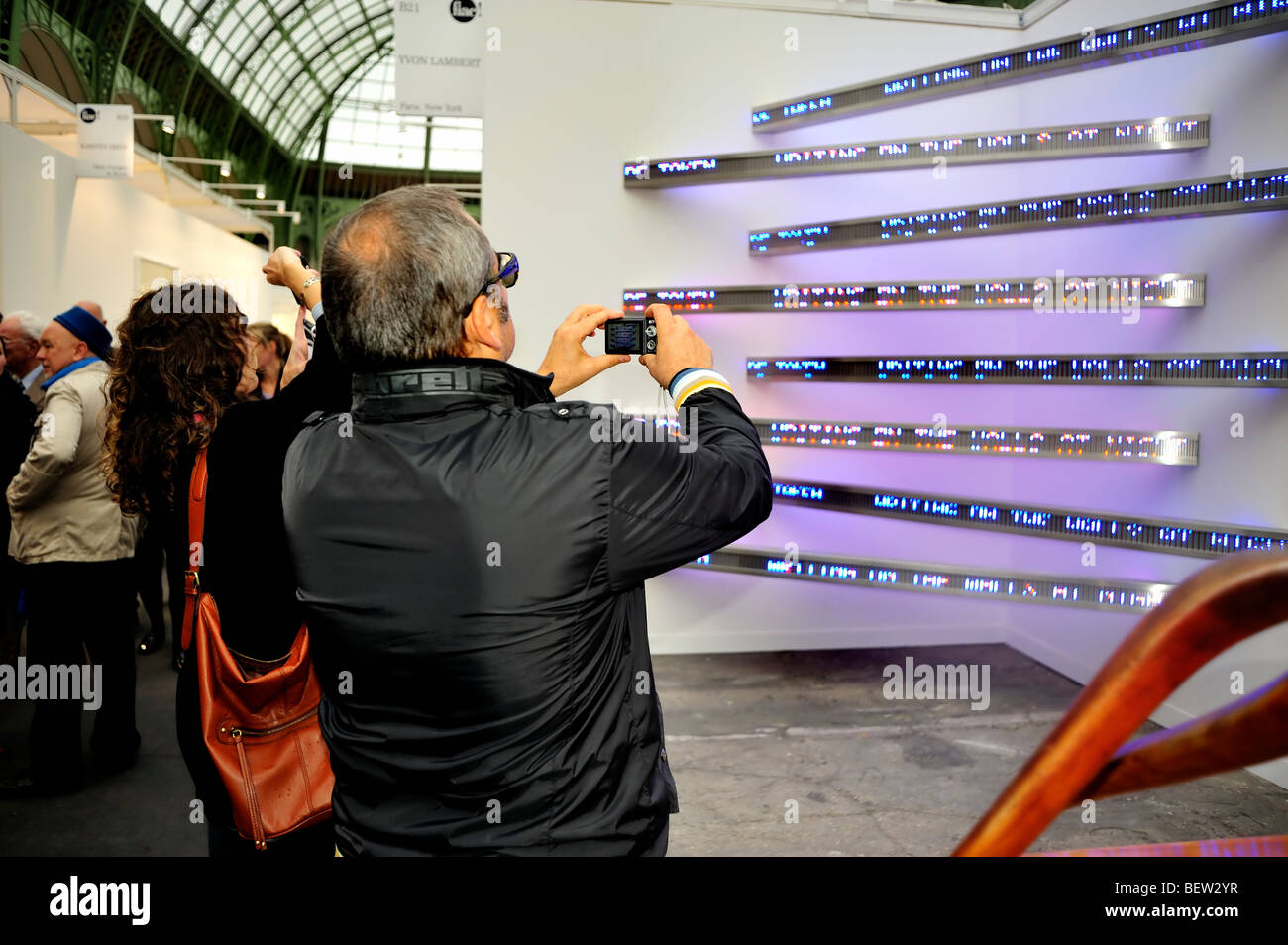 Paris, France, People Looking, Taking Photos, at Annual Contemporary ...