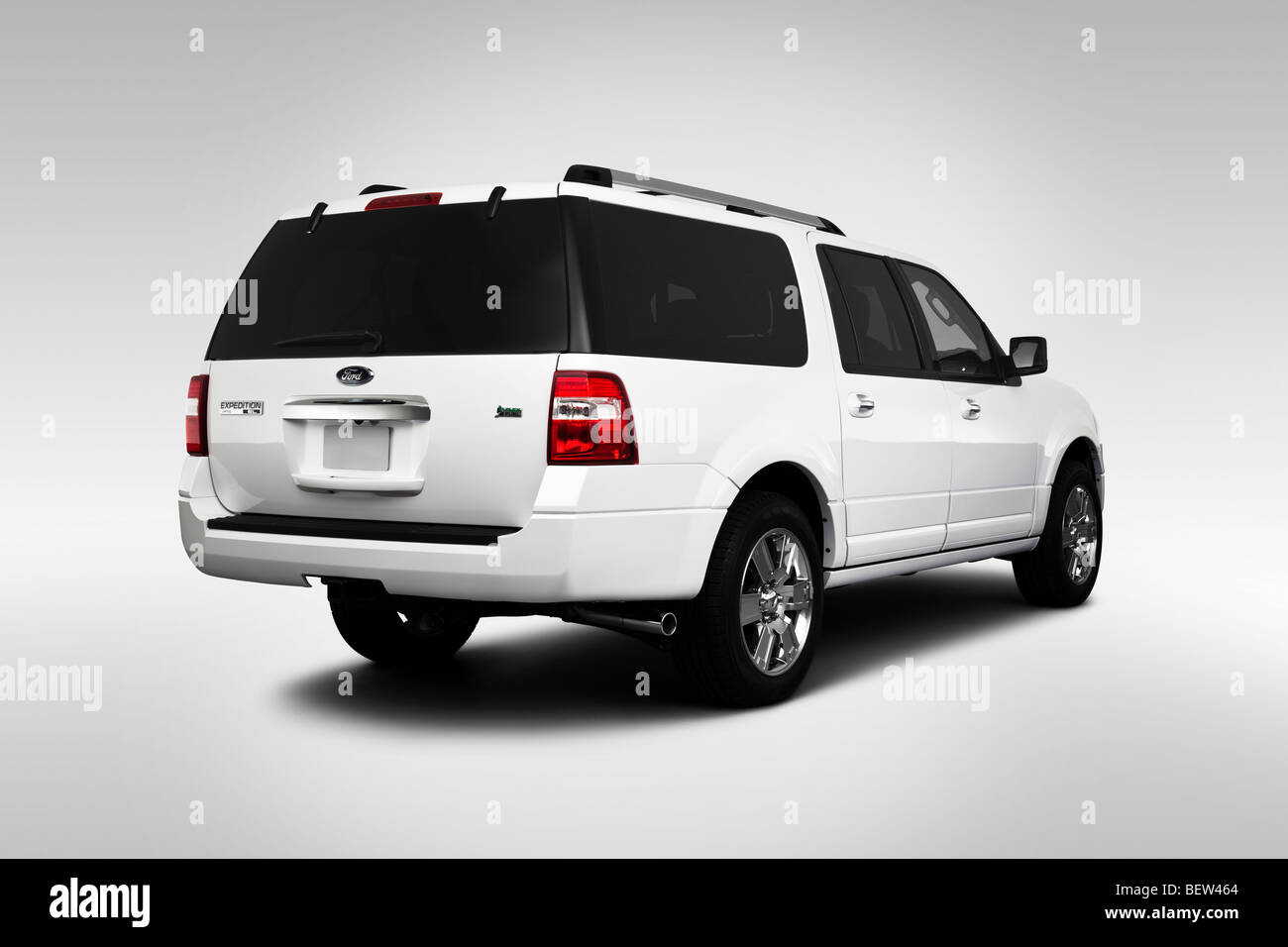 2010 Ford Expedition EL Limited in White - Rear angle view Stock Photo ...