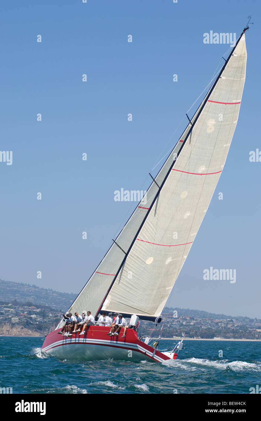 Yacht competes in team sailing event, California Stock Photo - Alamy