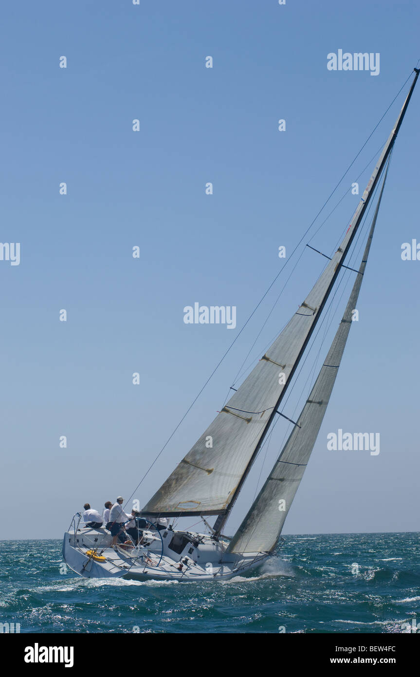 Yacht competes in team sailing event, California Stock Photo - Alamy