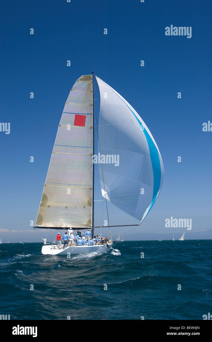 Yacht competes in team sailing event, California Stock Photo - Alamy