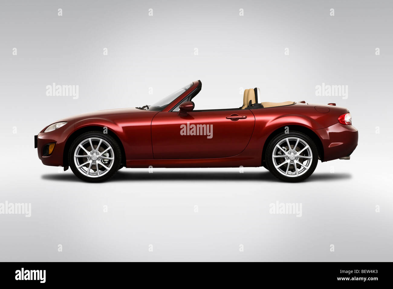 2010 Mazda MX-5 Grand Touring in Red - Drivers Side Profile Stock Photo ...