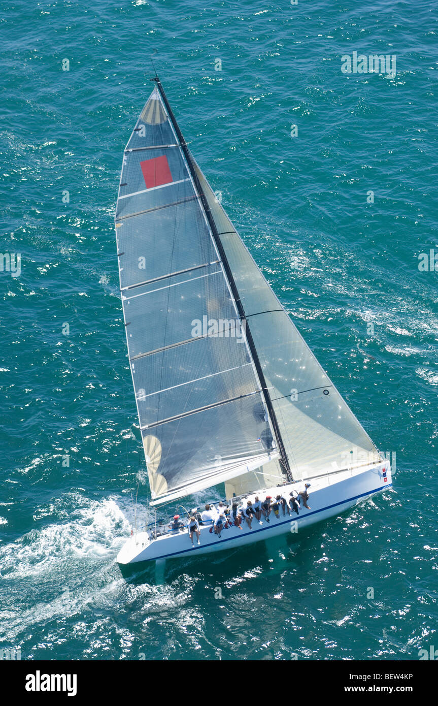 Yacht competes in team sailing event, California Stock Photo - Alamy
