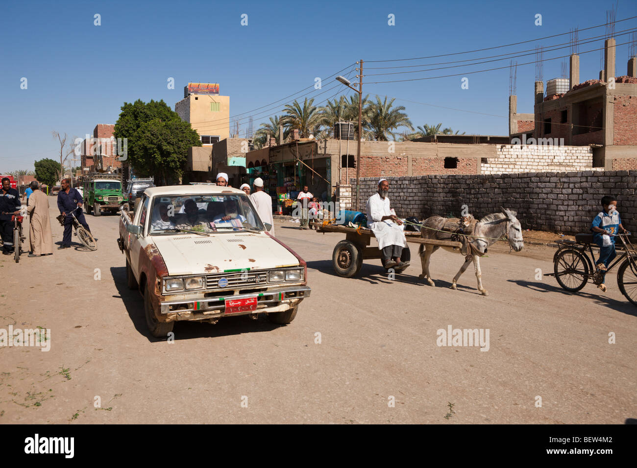 Street Scene at Bahariya Oasis, Bahariya Oasis, Libyan Desert, Egypt ...