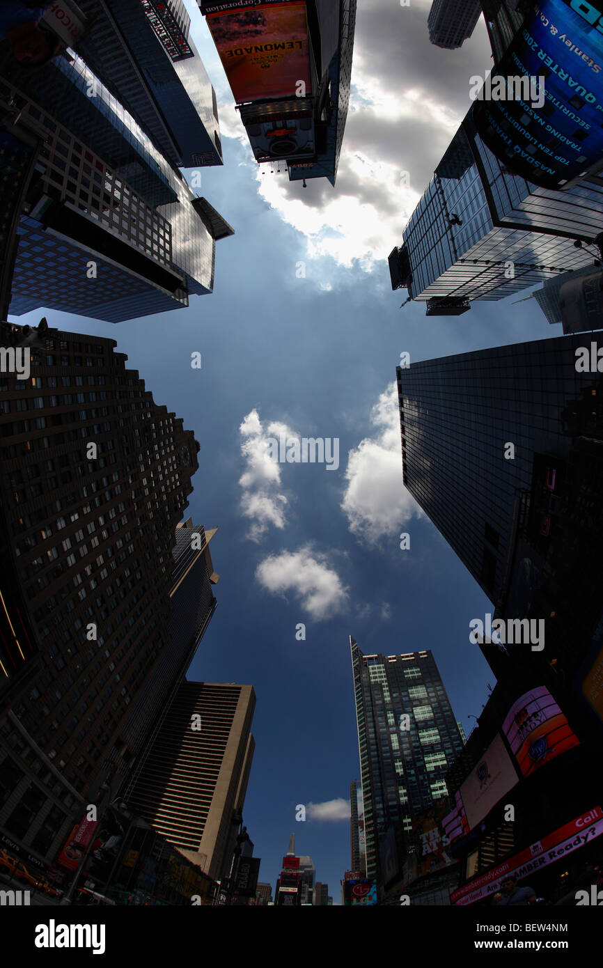 Times square buildings aerial hi-res stock photography and images - Alamy