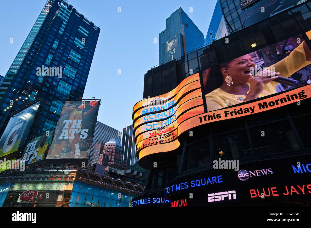 U.S.A., New York,Manhattan,luminous signs in Times Square area Stock ...