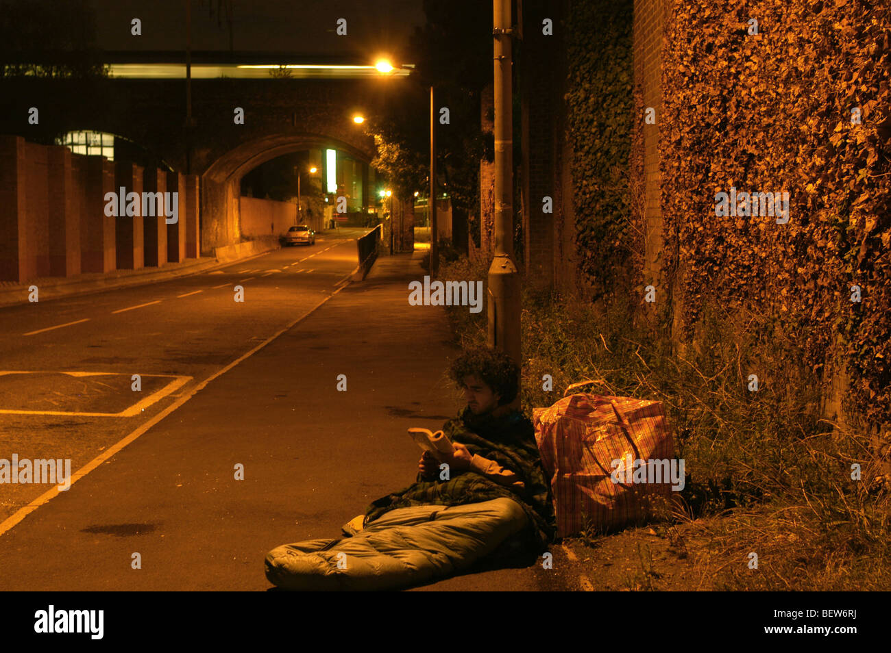 Homeless street book hi-res stock photography and images - Alamy