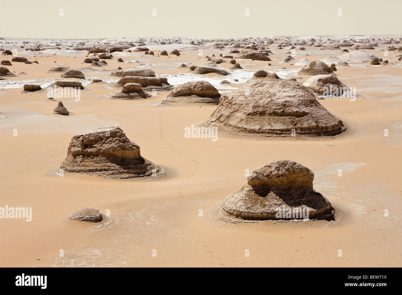Cone Formations of Limestone in White Desert National Park, Libyan ...