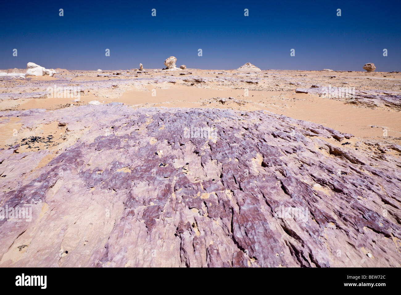 Landscape of White Desert National Park, Libyan Desert, Egypt Stock ...