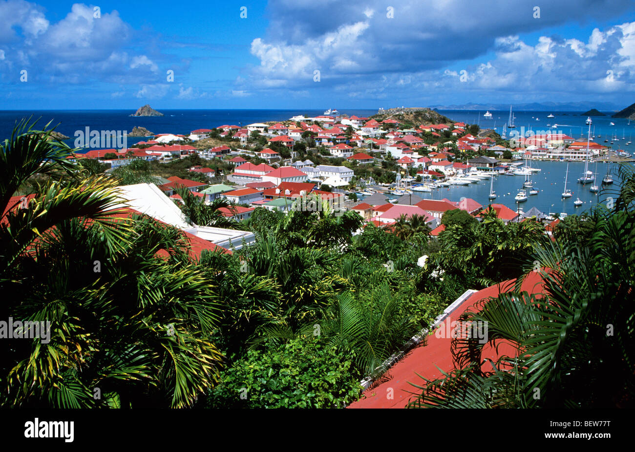 Gustavia harbour caribbean town hi-res stock photography and images - Alamy