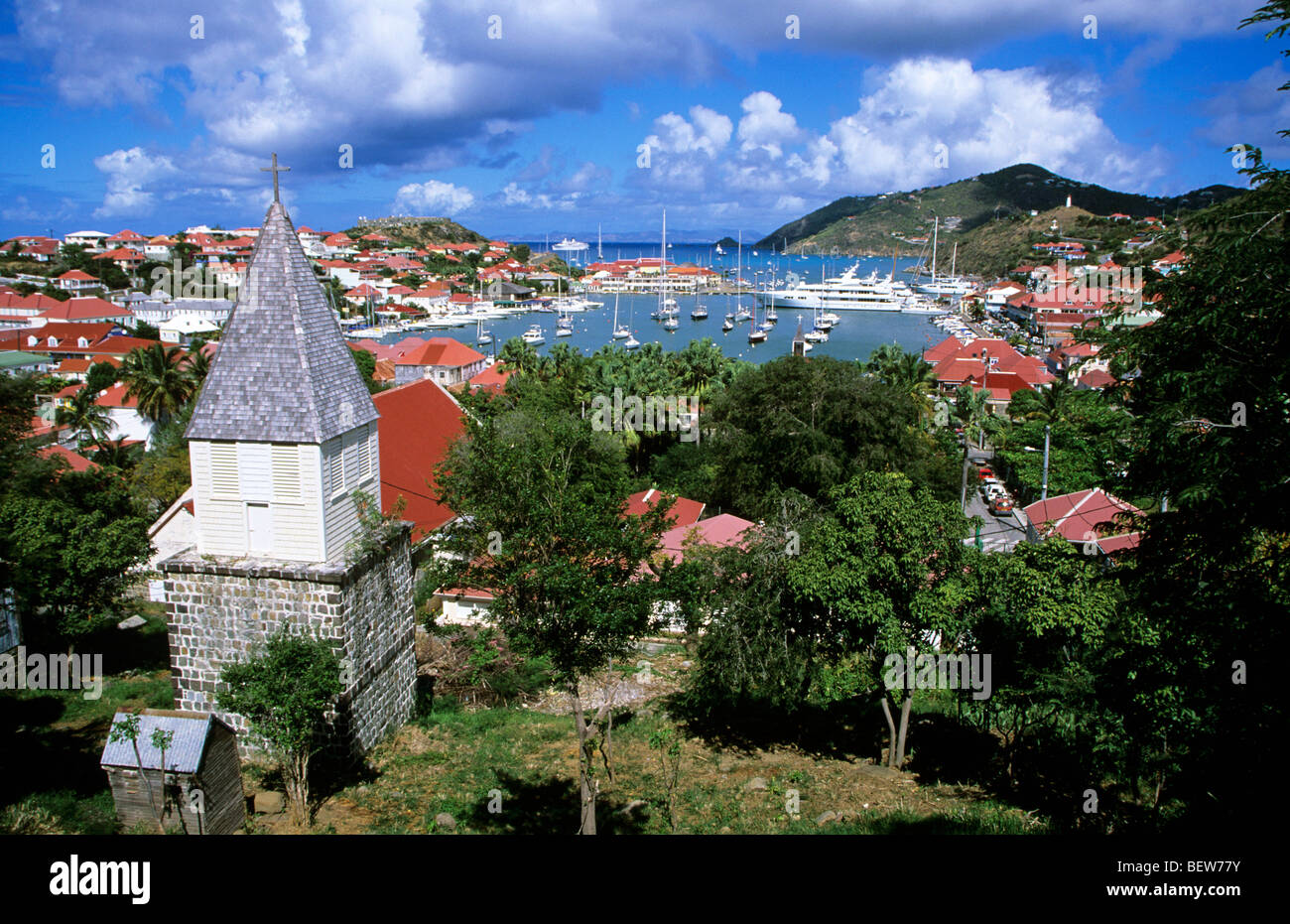 Gustavia harbour caribbean town hi-res stock photography and images - Alamy