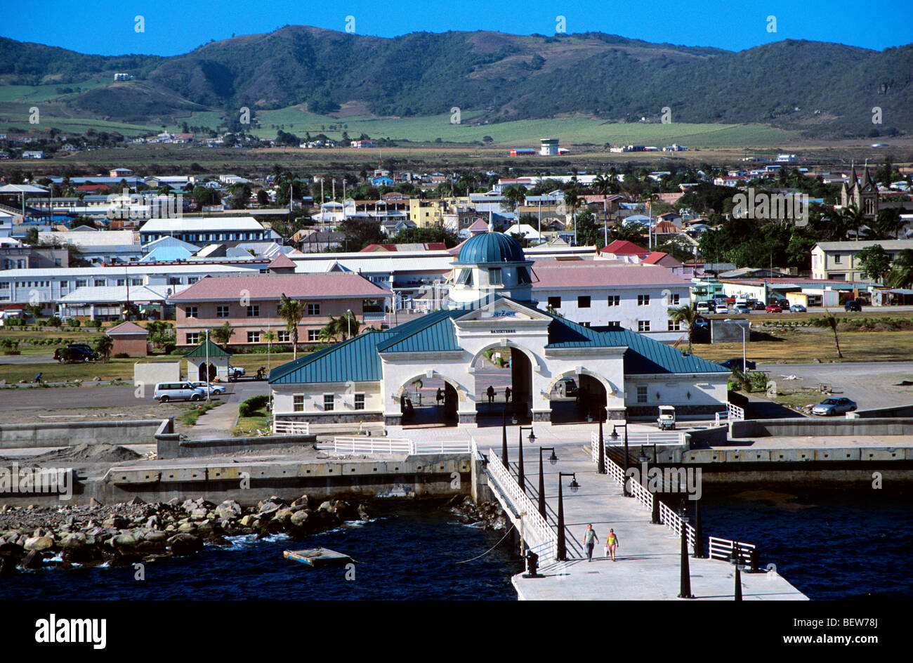 The entrance Port Zante, the modern cruise liner port on Basseterre Bay ...