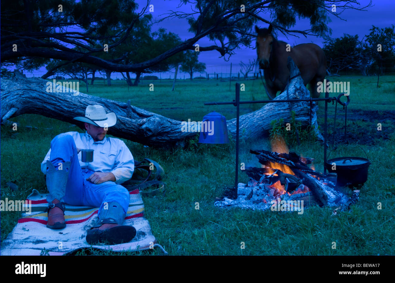 Cowboy resting hi-res stock photography and images - Alamy