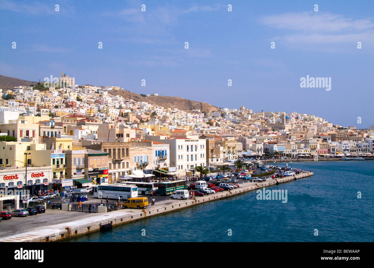 Port of Syros, Greece Stock Photo - Alamy