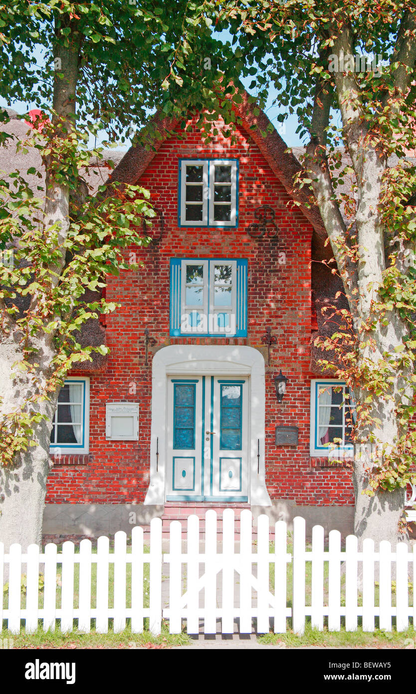 brick house, Foehr, Germany Stock Photo - Alamy