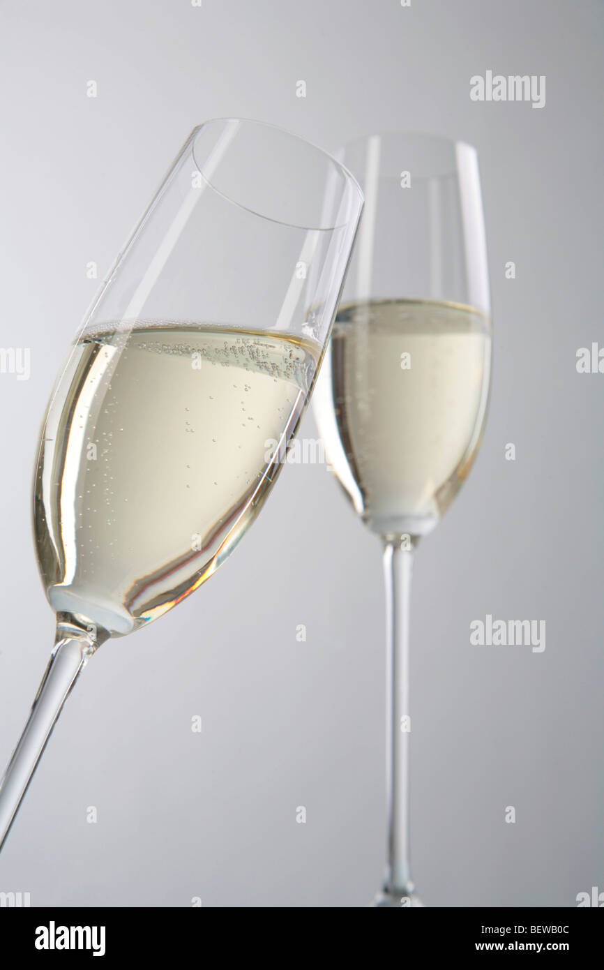 two champagne glasses Stock Photo - Alamy