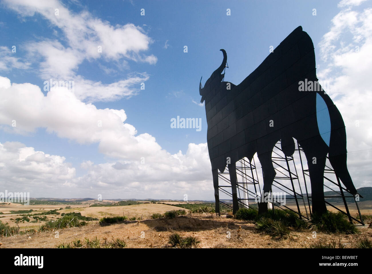 Osborne bull billboard, Toro de Osborne, near Conil, Andalucia, Spain ...