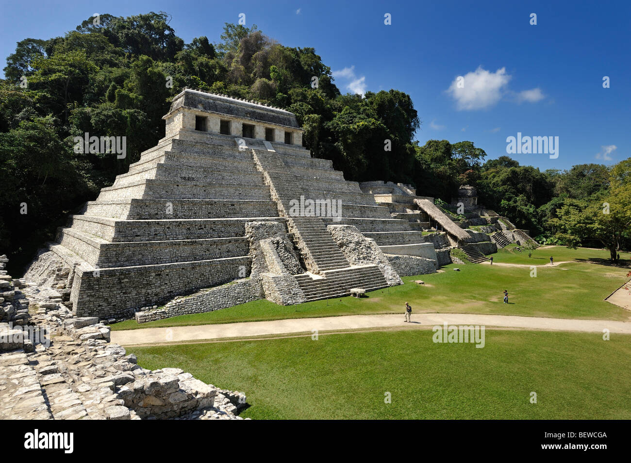 Temple of the Inscriptions at the Maya ruin site of Palenque, Chiapas ...