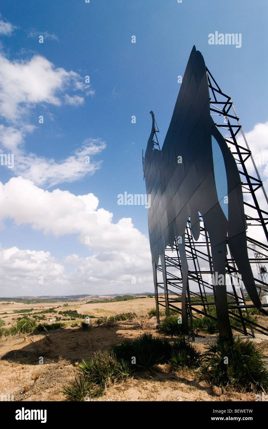 Osborne bull billboard, Toro de Osborne, near Conil, Andalucia, Spain ...