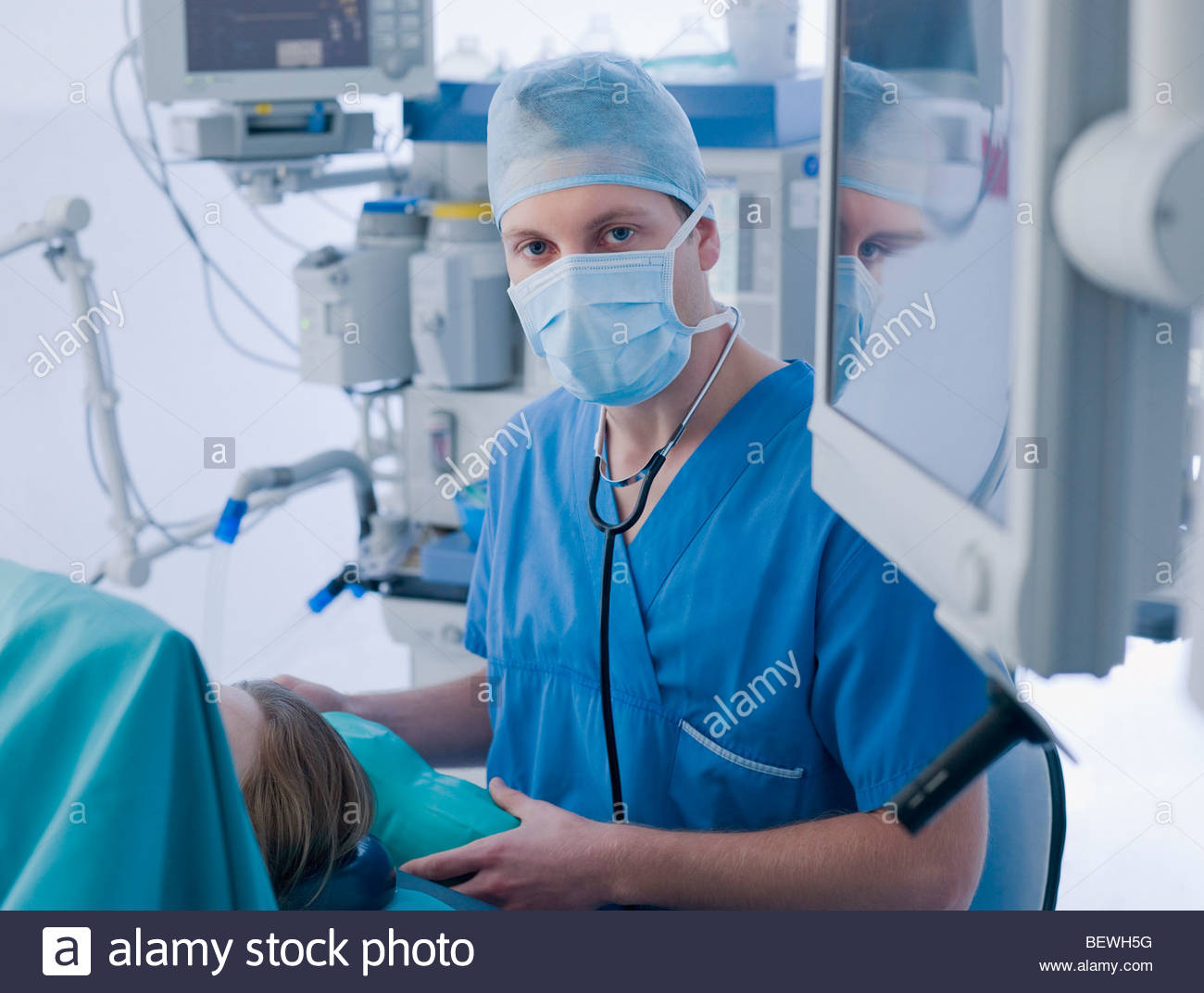 Anesthesiologist in operating room Stock Photo, Royalty Free Image ...