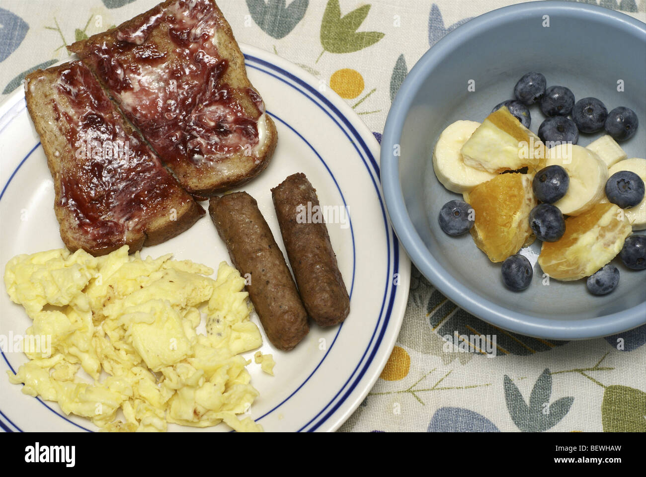 Breakfast on a table Stock Photo - Alamy