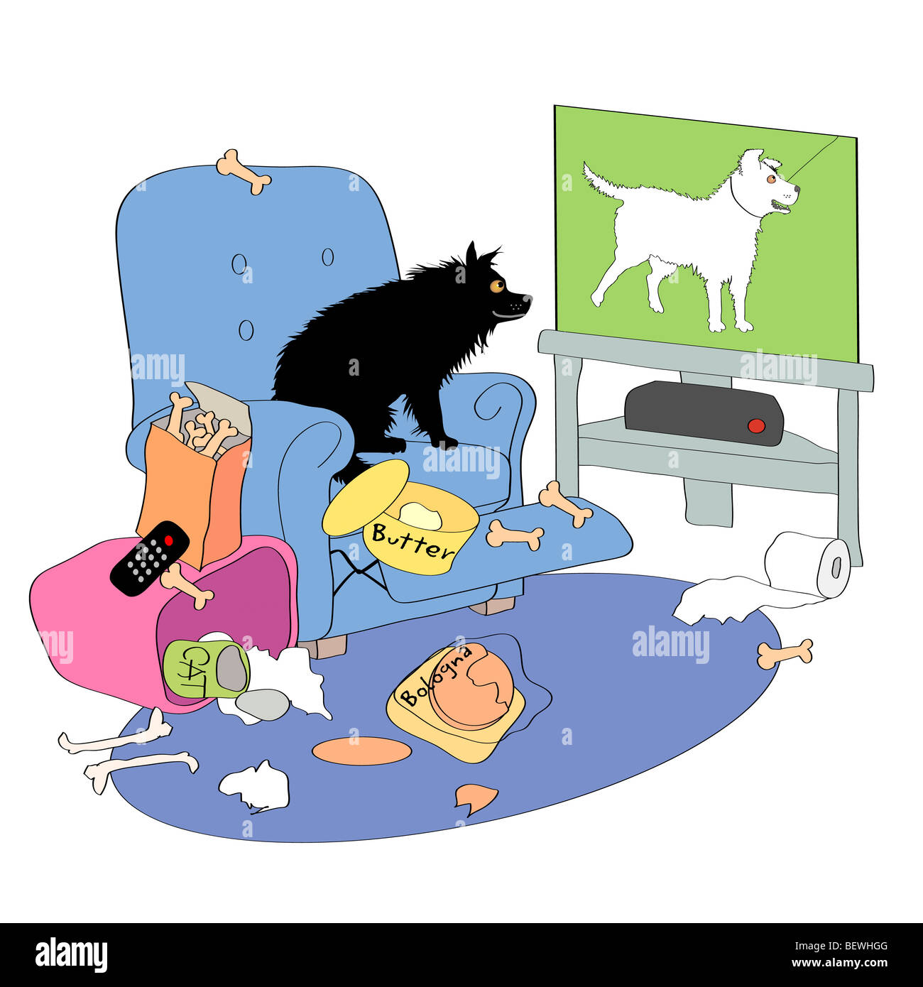 A Dog's Life, Linda Braucht (b.20th Century/American), Computer ...