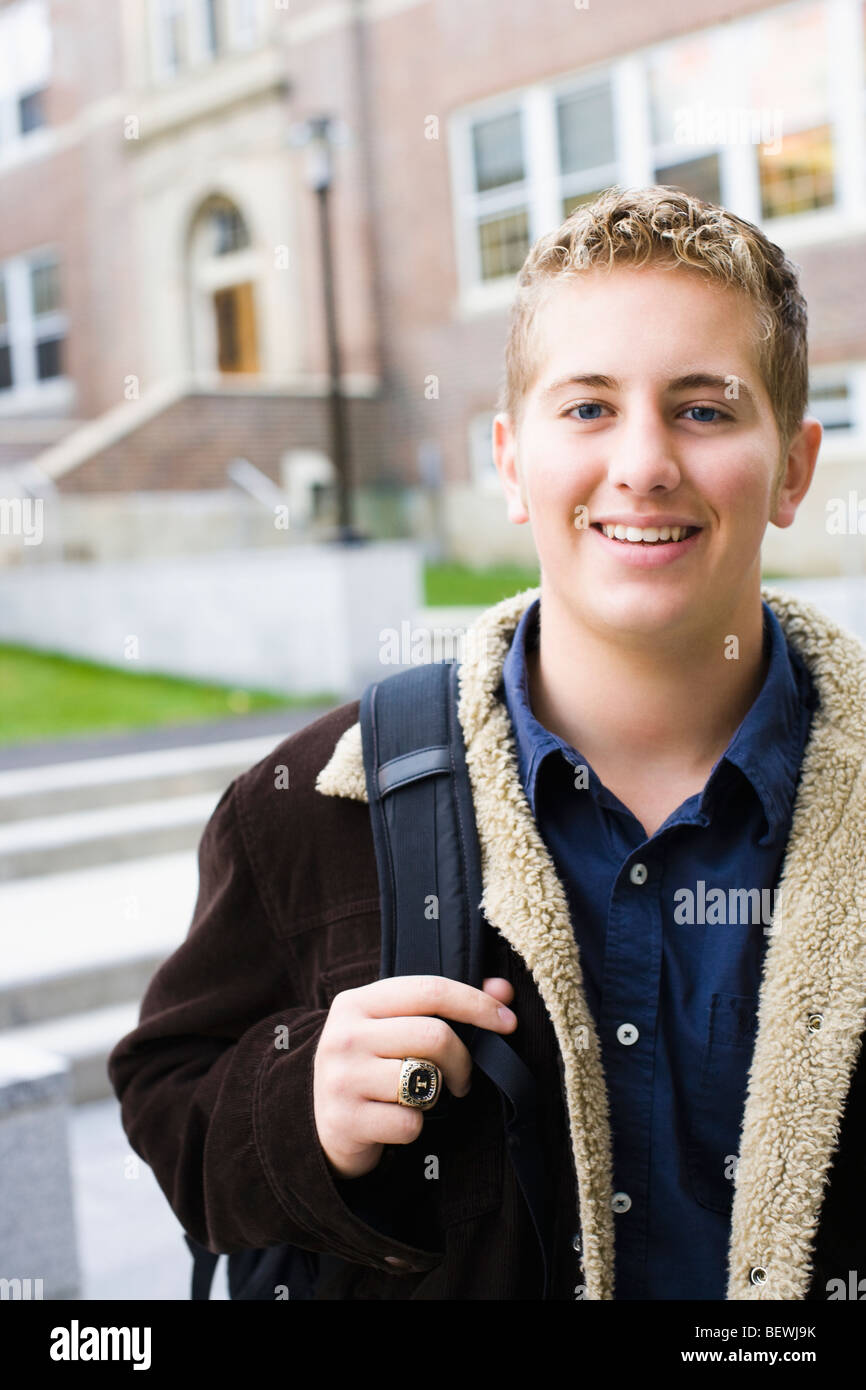 Portrait of a student smiling Stock Photo - Alamy