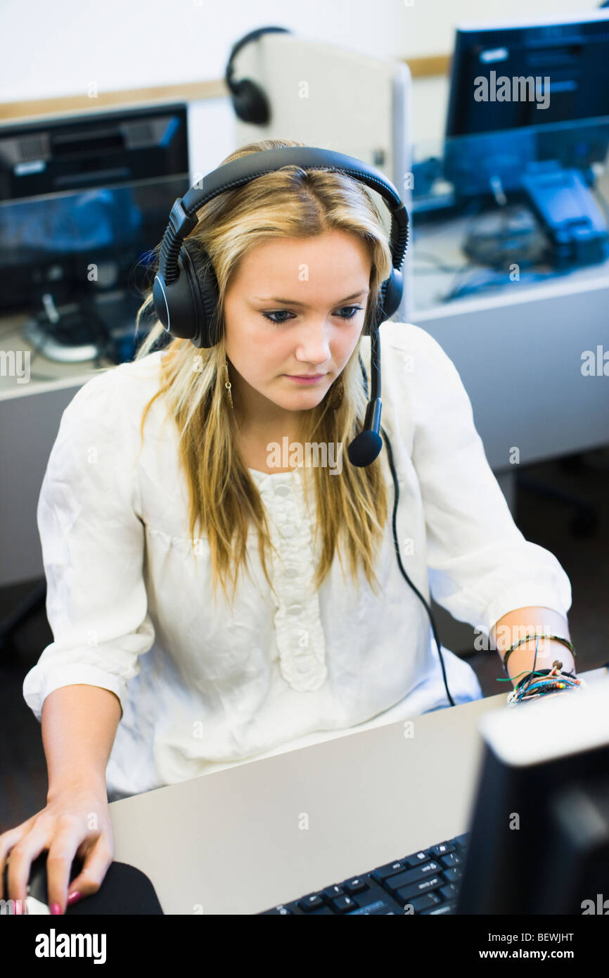 Student in a training class Stock Photo - Alamy