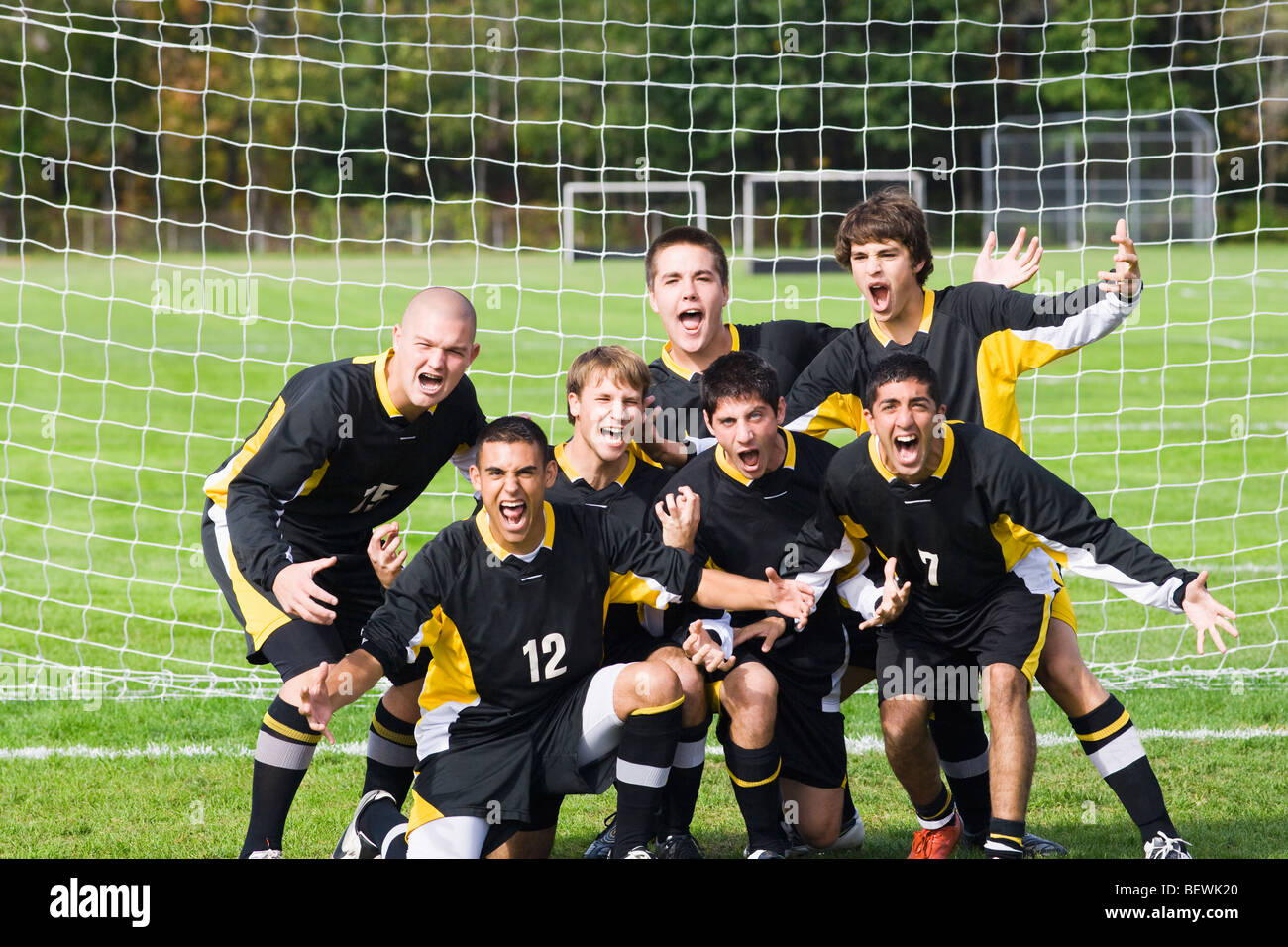Soccer players cheering portrait hi-res stock photography and images ...