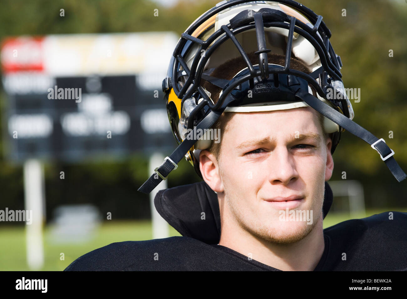 Portrait of a football player Stock Photo - Alamy