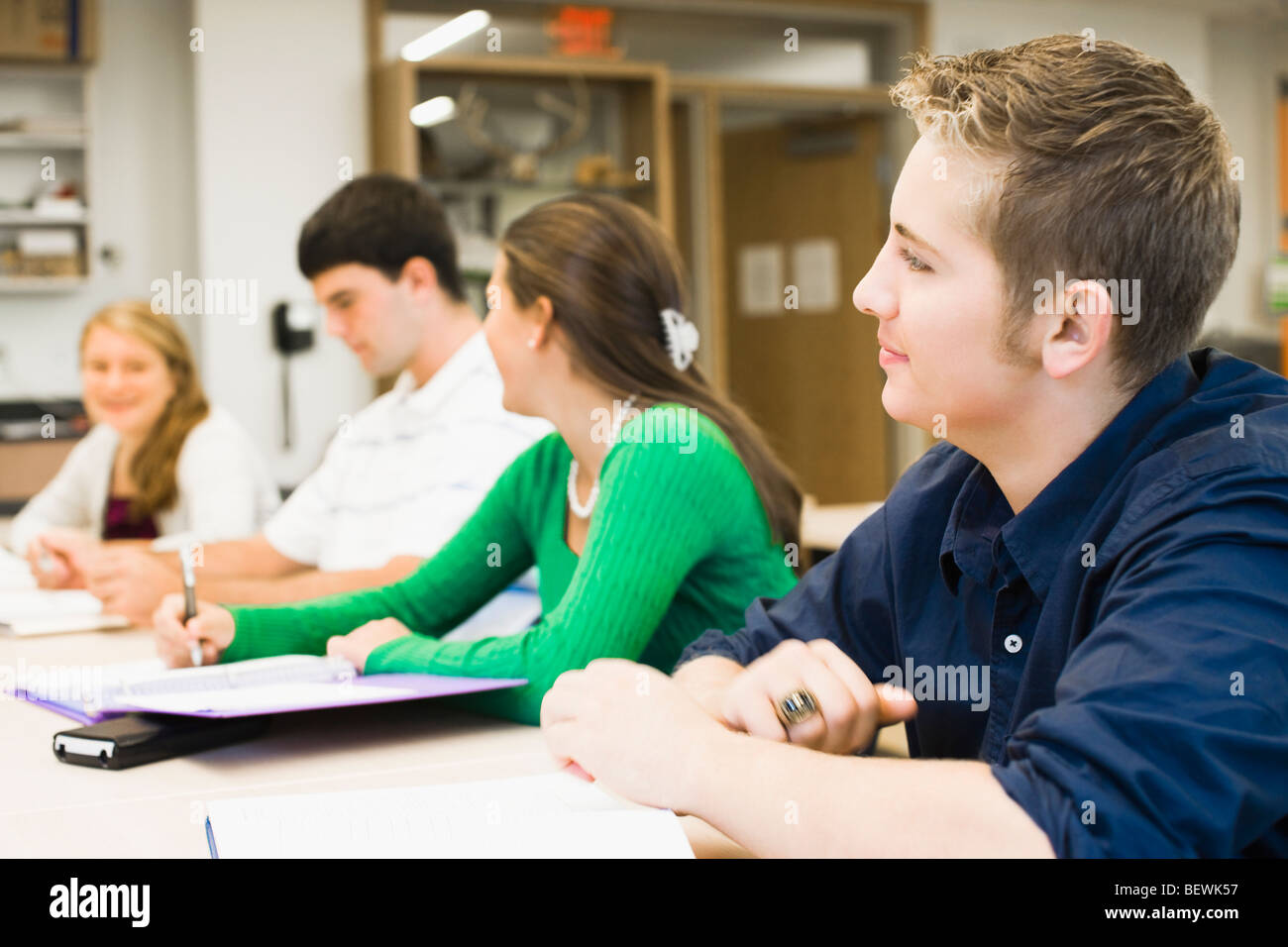 Students in a classroom Stock Photo - Alamy